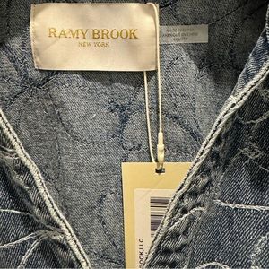 Ramy Brook | Tops | New Rami Brook Deacon Floral Embroidered Denim Vest ...